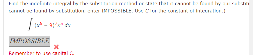 Solved Find the indefinite integral by the substitution | Chegg.com