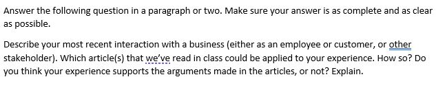 Answer the following question in a paragraph or two. | Chegg.com