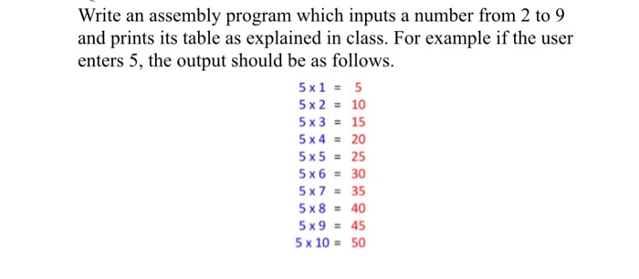 Solved Write an assembly program which inputs a number from | Chegg.com