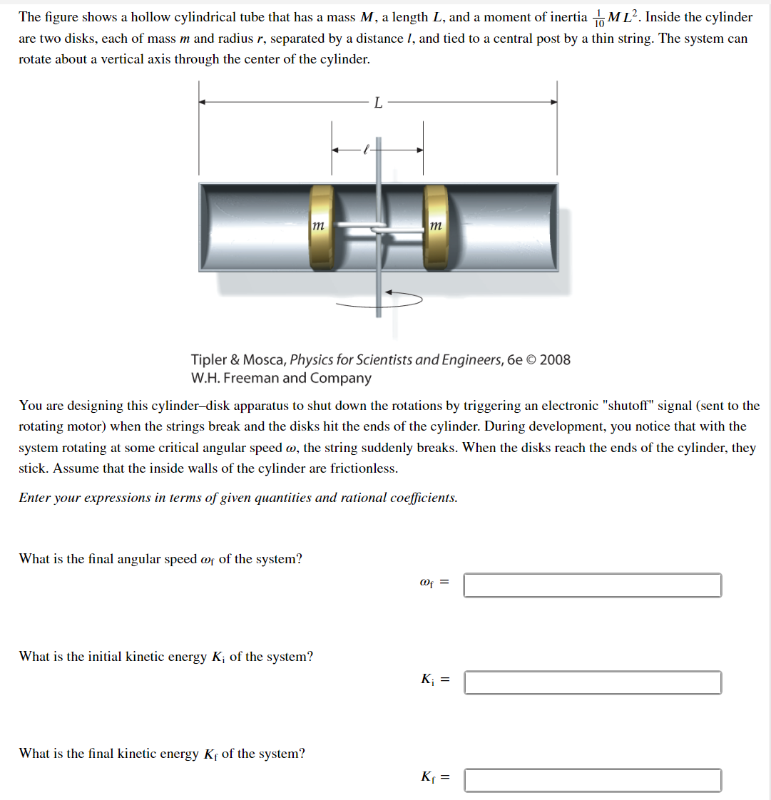 Solved The figure shows a hollow cylindrical tube that has a | Chegg.com