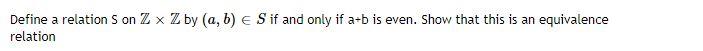 Solved Discrete math question. Show that it is an | Chegg.com
