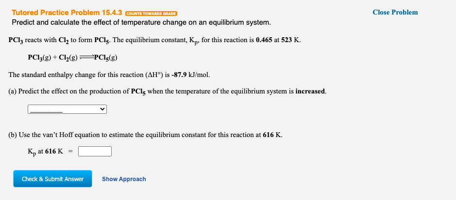 Solved Close Problem Tutored Practice Problem 15.4.3 COUNTS | Chegg.com