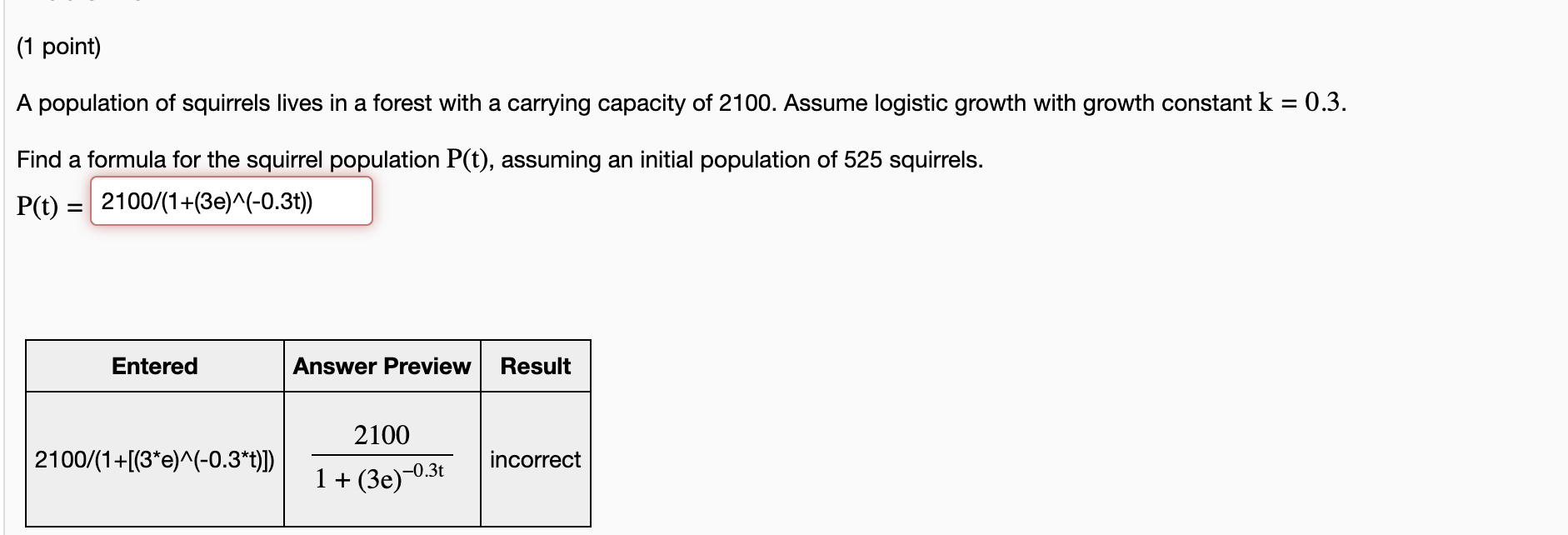 Solved A population of squirrels lives in a forest with a | Chegg.com