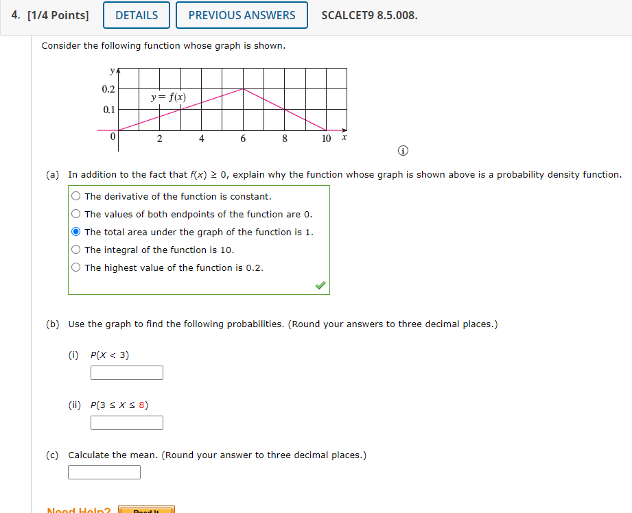 Solved 4. [1/4 Points] SCALCET9 8.5.008. Consider the | Chegg.com