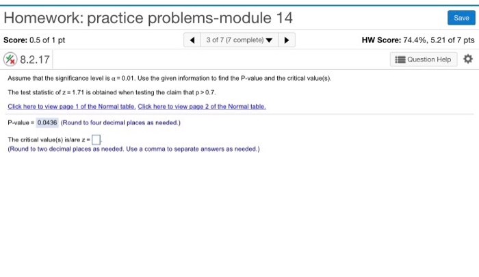Solved Homework Practice Problems Module 14 Score 0 5 Of 1