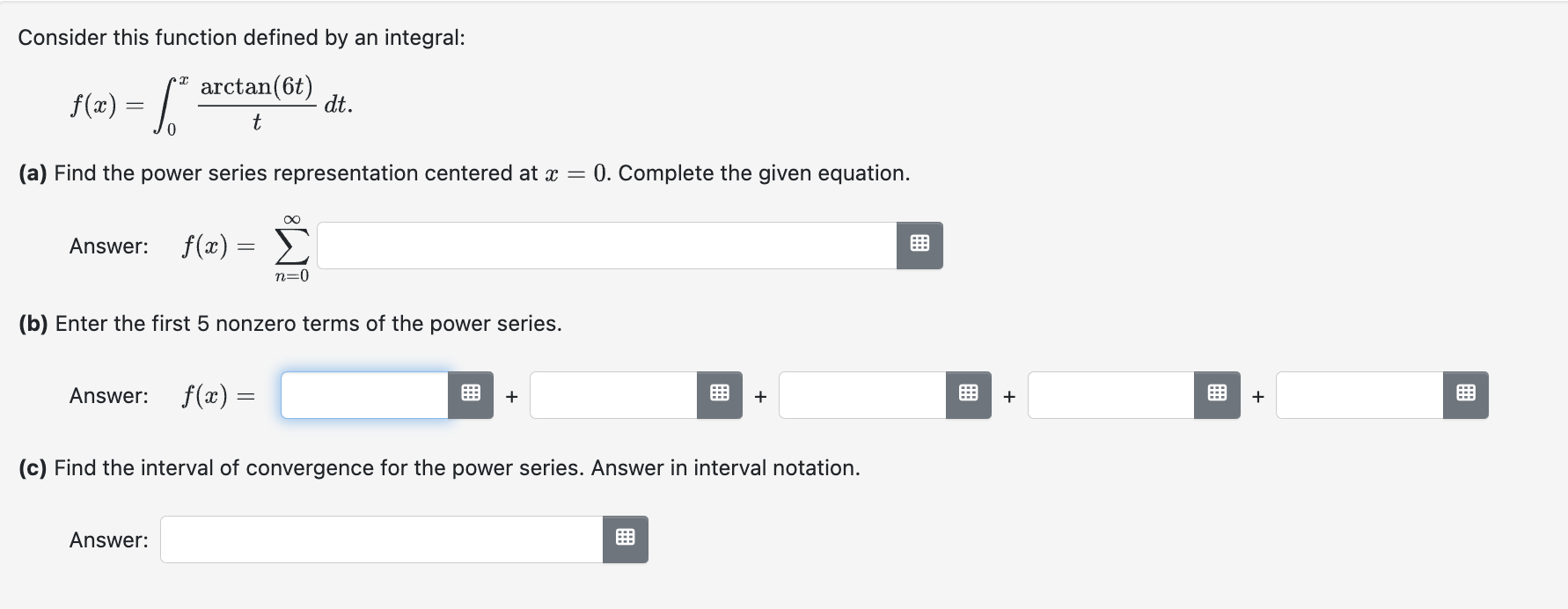 Solved Consider this function defined by an integral: | Chegg.com