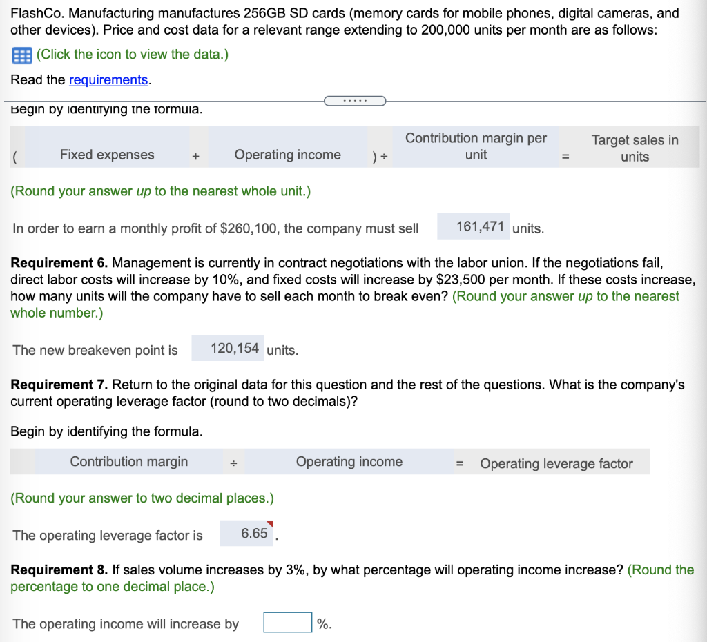 Solved FlashCo. Manufacturing manufactures 256GB SD cards | Chegg.com