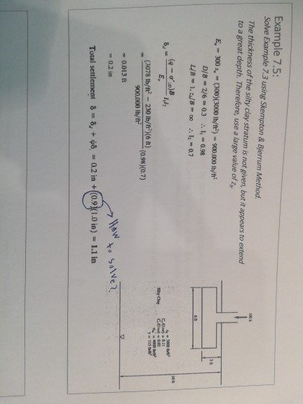 Solved Example 7.3: The allowable settlement for the | Chegg.com Solved Example 7.3: The allowable settlement for the | Chegg.com