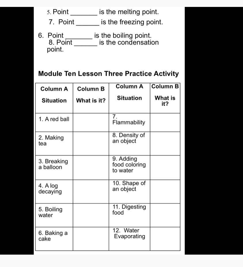 Solved PointPointPoint 8. ﻿Point point.is the melting point. | Chegg.com