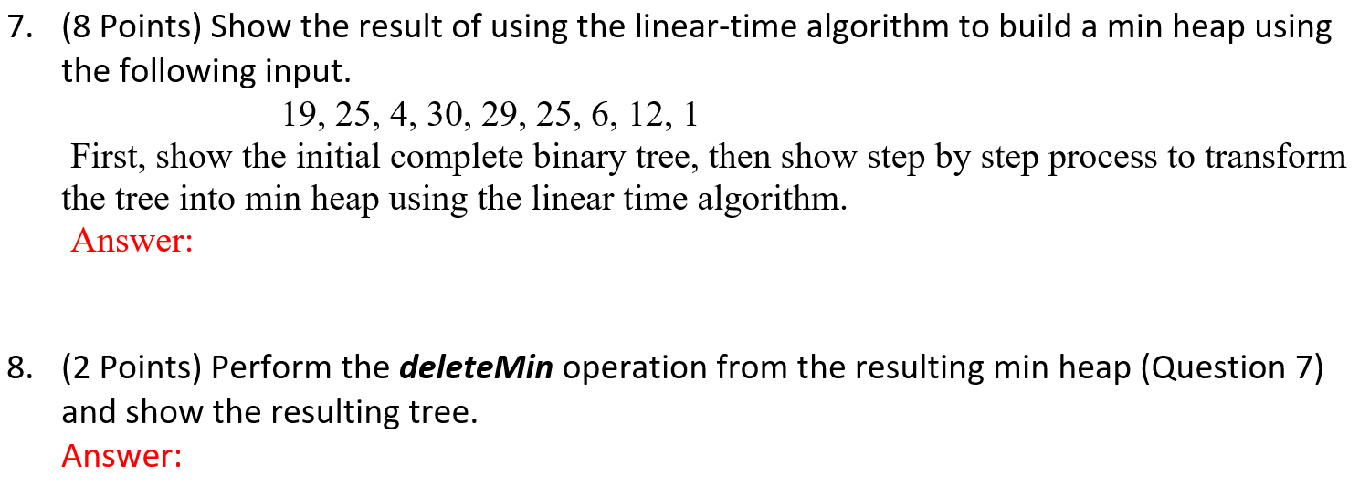 Solved 7 8 Points Show The Result Of Using The 