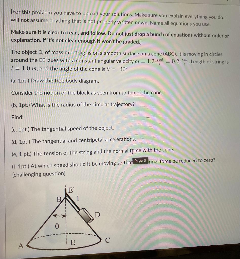 Solved [For this problem you have to upload your solutions. | Chegg.com