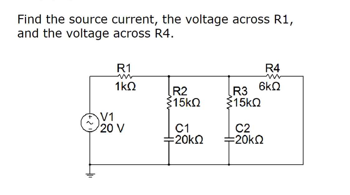 Solved Find the source current, the voltage across R1, and | Chegg.com
