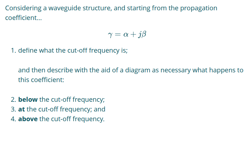 Solved Considering a waveguide structure, and starting from | Chegg.com