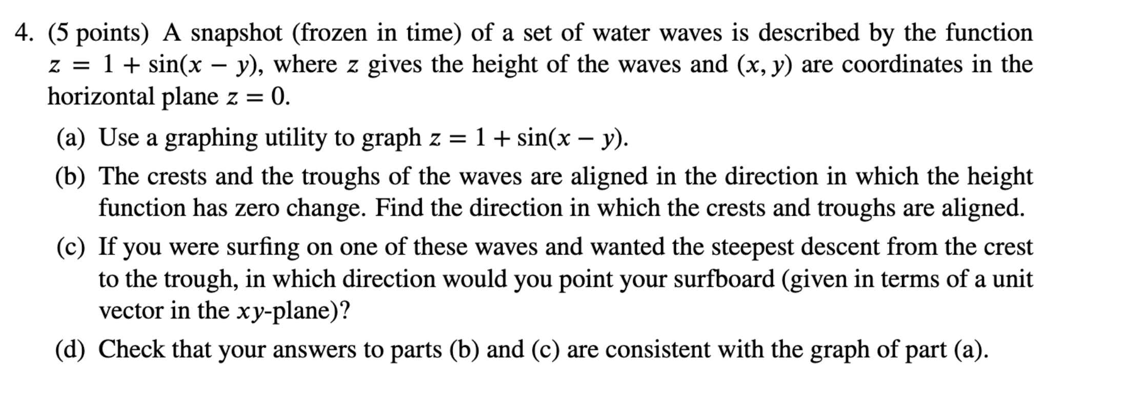 Solved 4. (5 points) A snapshot (frozen in time) of a set of | Chegg.com