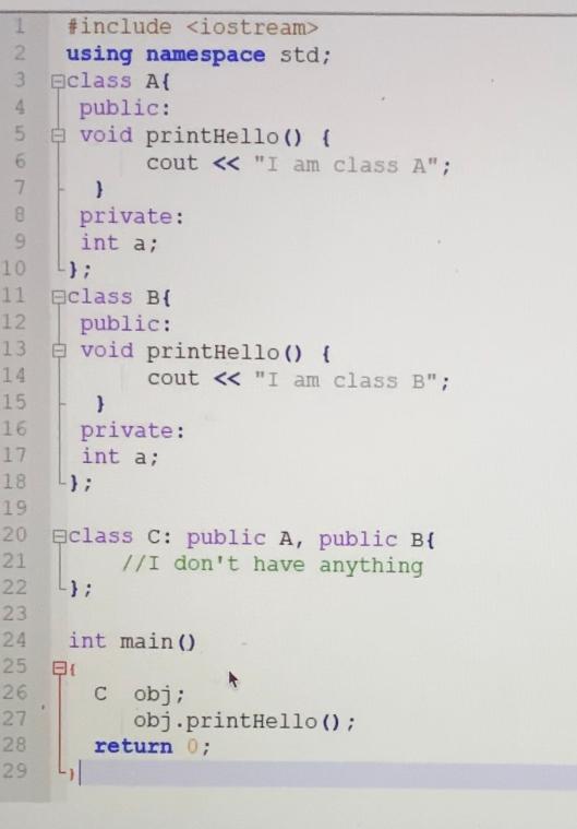 Solved What is the output? C++ a. compiler error b. nothing | Chegg.com