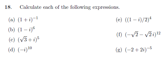 Solved 18. Calculate each of the following expressions. (b) | Chegg.com