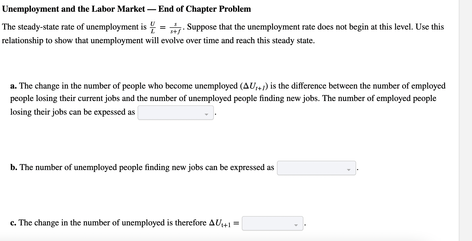 Solved Unemployment and the Labor Market — ﻿End of Chapter | Chegg.com