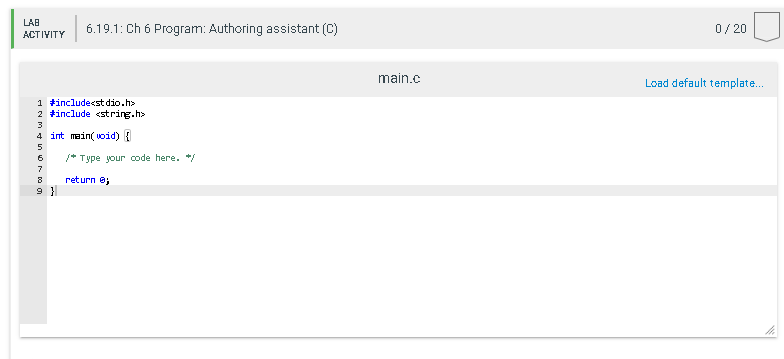 Solved 6.19 Ch 6 Program: Authoring assistant (C) (1) Prompt | Chegg.com