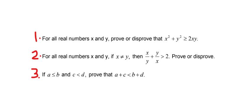 Solved - For all real numbers x and y, prove or disprove | Chegg.com
