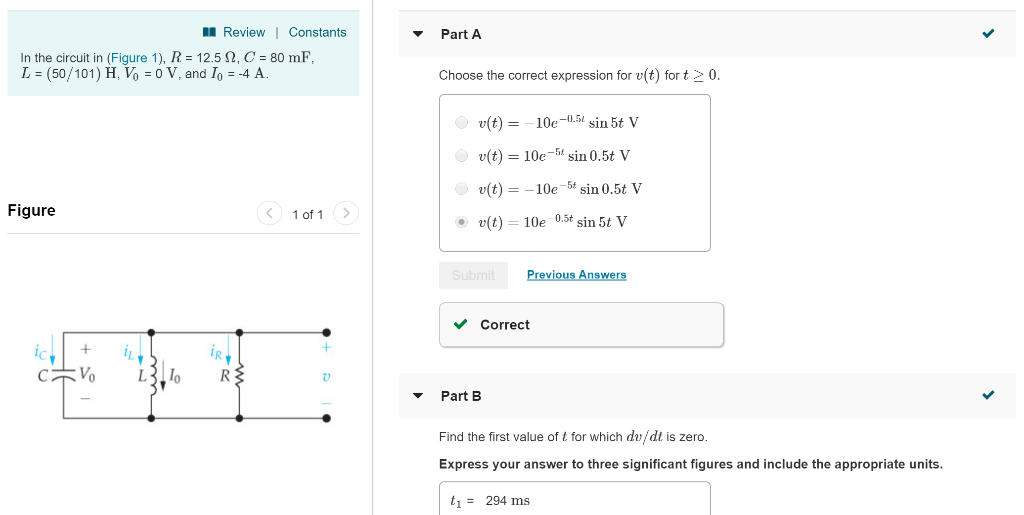Solved Review| Constants Part A In the circuit in (Figure | Chegg.com
