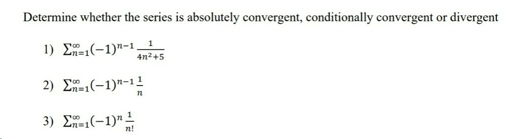 Solved Determine whether the series is absolutely | Chegg.com