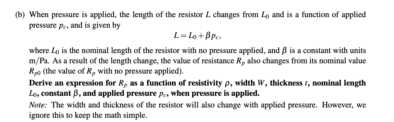 Solved Pressure Sensor Resistance The first step is | Chegg.com