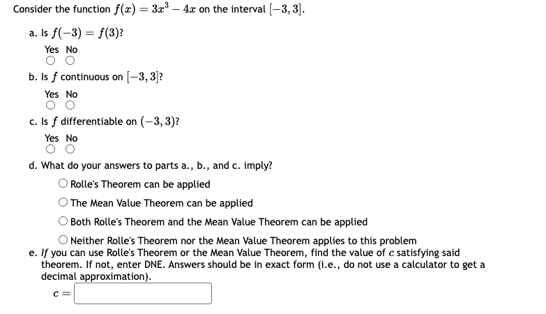 Solved nsider the function f(x)=3x3−4x on the interval | Chegg.com