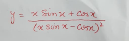 Solved y=(xsinx−cosx)2xsinx+cosx | Chegg.com