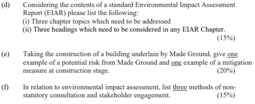 Solved (d) Considering the contents of a standard | Chegg.com