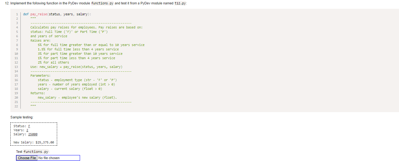 Solved 8. Implement the following function in the PyDev | Chegg.com
