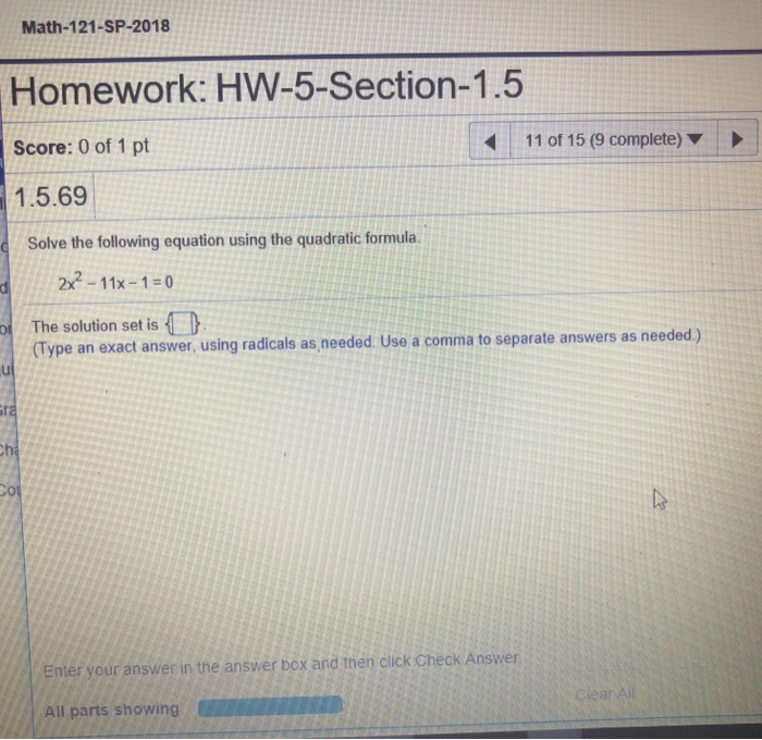 Solved Math-121-SP-2018 Homework: HW-5-Section-1.5 Score: 0 | Chegg.com