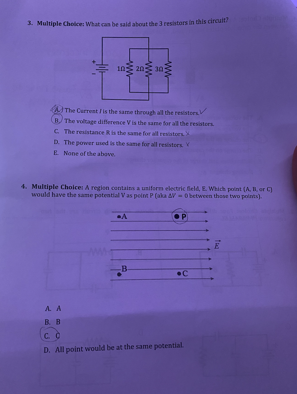 Solved 3. Multiple Choice: What can be said about the 3 | Chegg.com