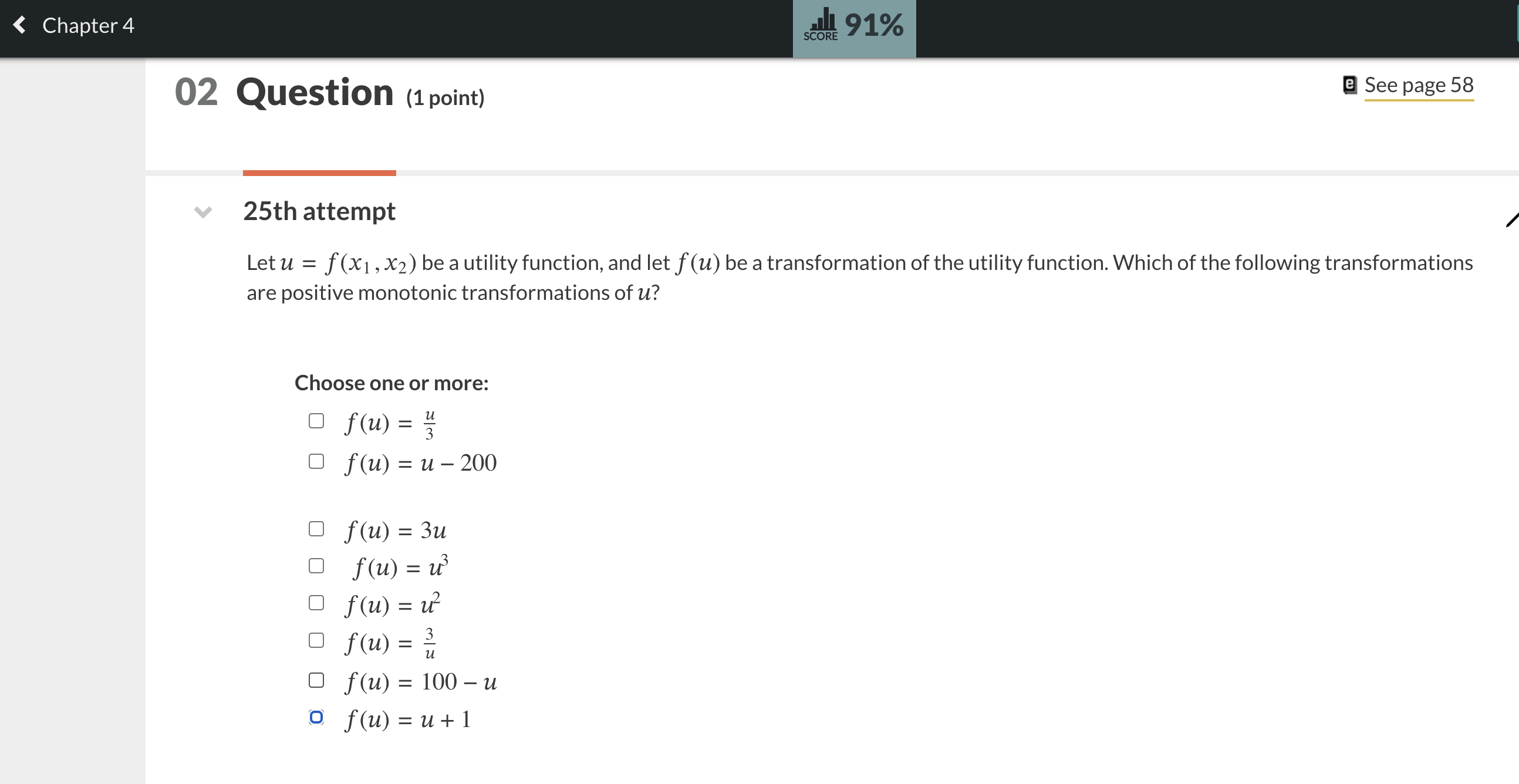 Solved Let u=f(x1,x2) be a utility function, and let f(u) be | Chegg.com