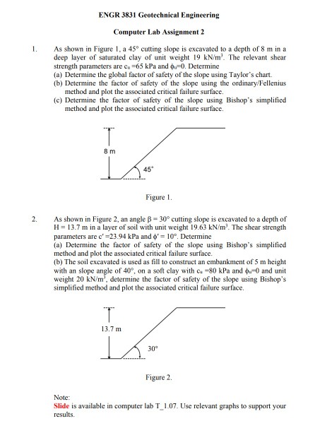 Solved ENGR 3831 Geotechnical Engineering Computer Lab | Chegg.com