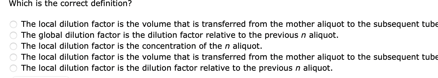 Solved Which is the correct definition? ООООО The local | Chegg.com