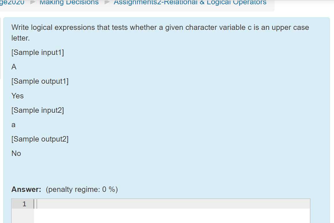 Solved gezu20 Making Decisions Assignments -Relational & | Chegg.com