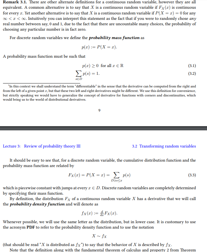 2. Prove that the definition of a continuous random | Chegg.com