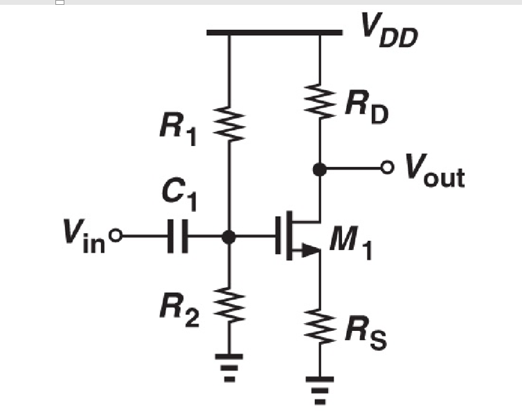 Solved The common source amplifier with source degeneration | Chegg.com