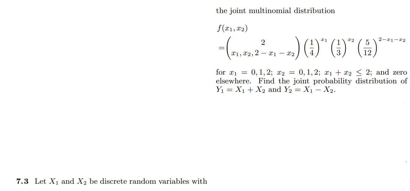 Solved the joint multinomial distribution \\[ | Chegg.com