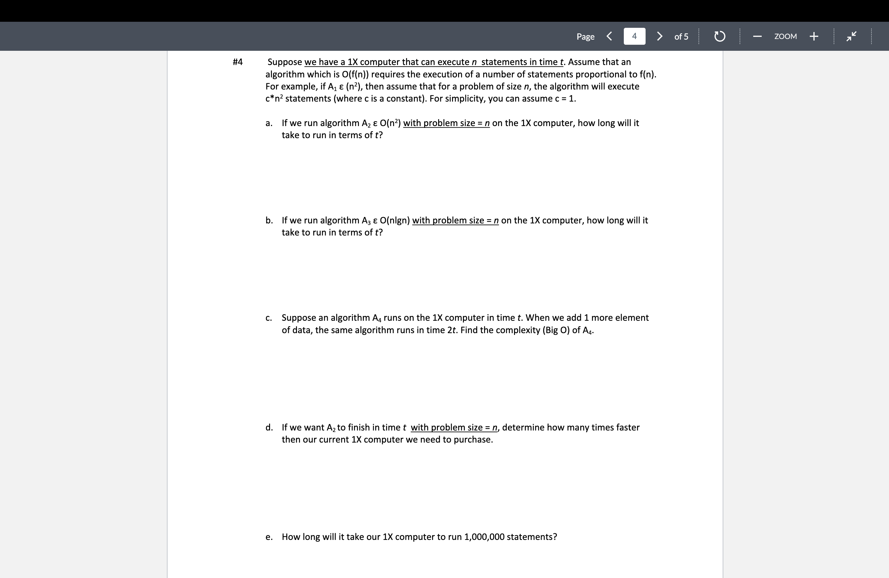 Solved 1 Suppose we know that an algorithm has n classes of | Chegg.com