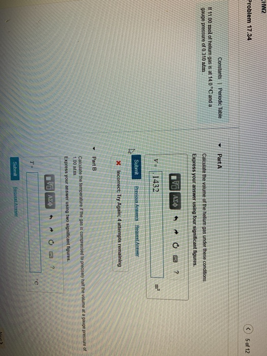 Solved HW2 K5 of 12 Problem 17.34 - Part A Constants 1 | Chegg.com
