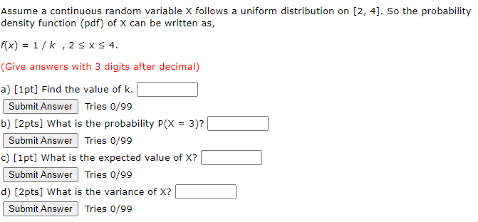 Solved Assume a continuous random variable X follows a | Chegg.com