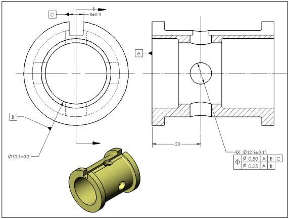 Solved Consider the part shown in Figure 3-53. a) Draw the | Chegg.com