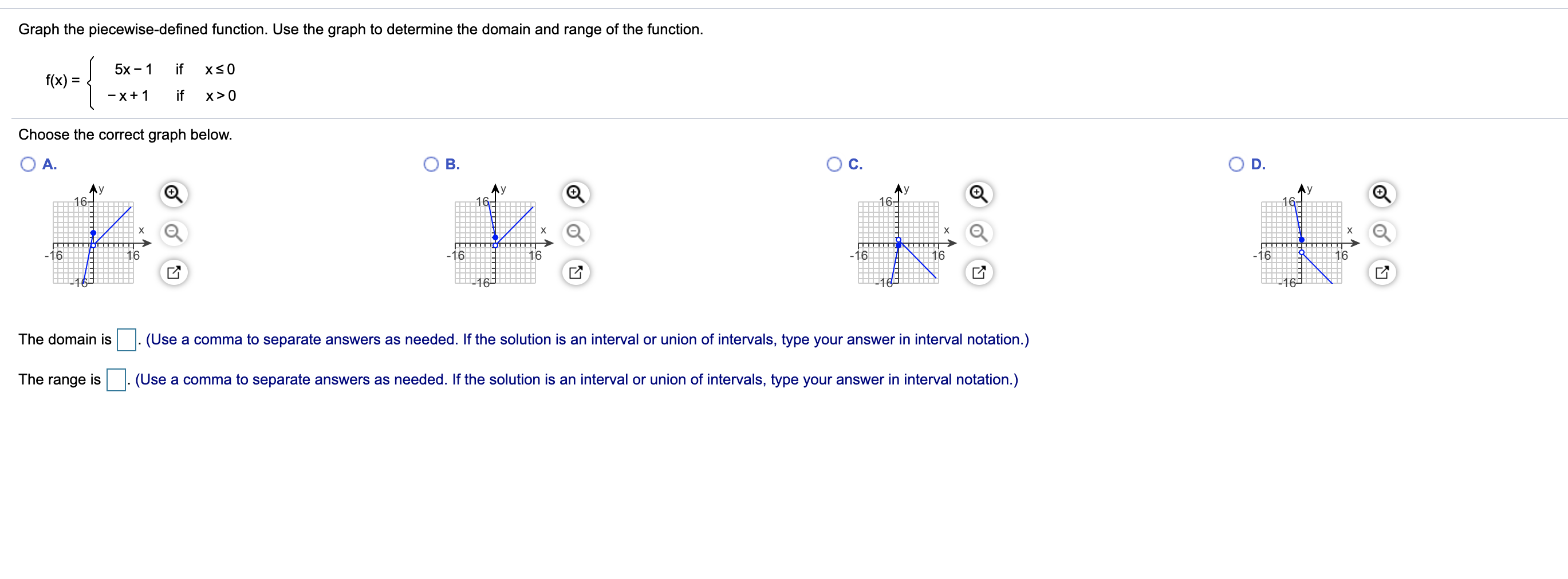 Solved Use The Graph Of The Function To Find All Values Of X 