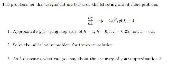Solved The problems for this assignment are based on the | Chegg.com