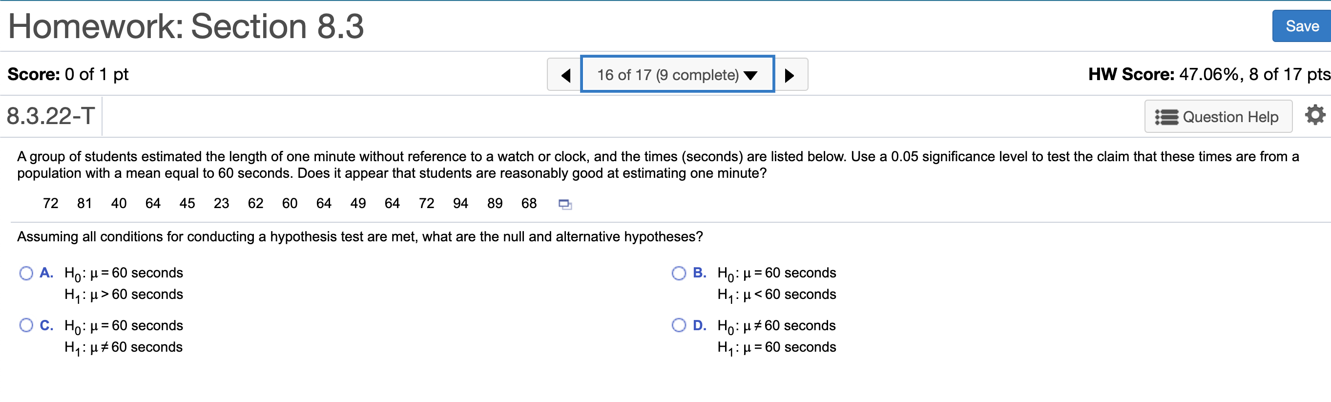 Solved Homework Section 8 3 Save Score 0 Of 1 Pt 16 Of 17