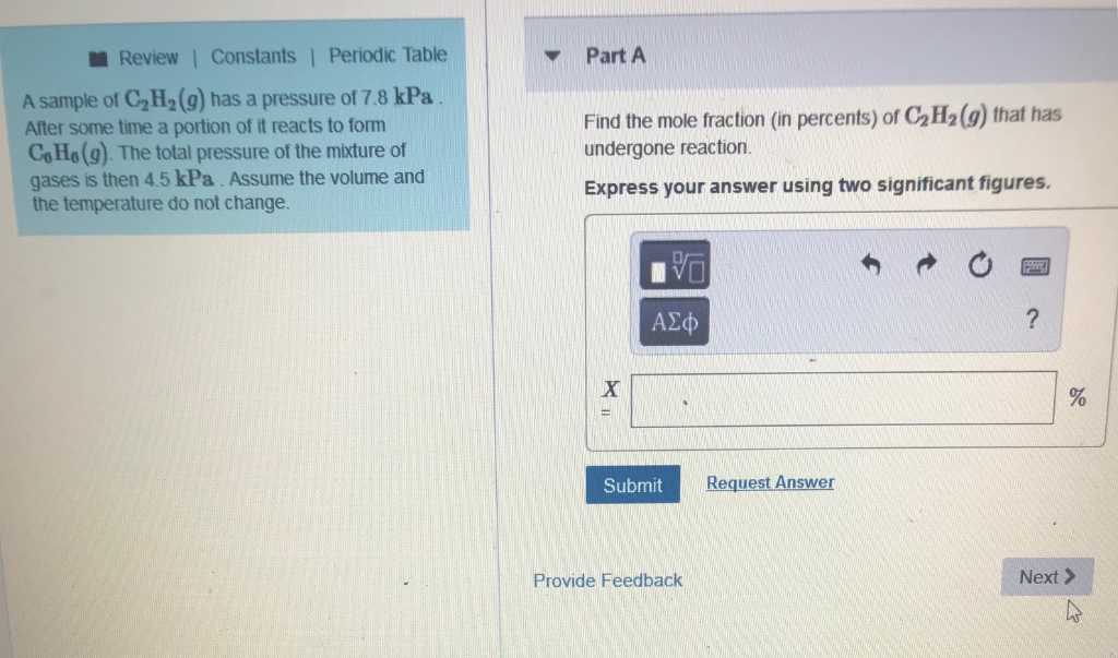Solved Review 1 Constants ! Periodic Table Y Part A A sample | Chegg.com