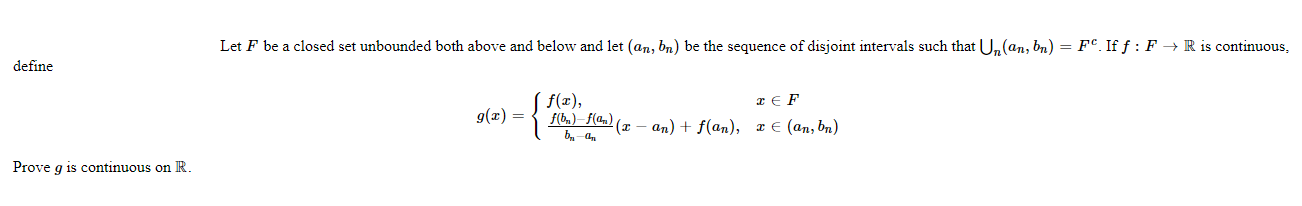 Solved Let F be a closed set unbounded both above and below | Chegg.com