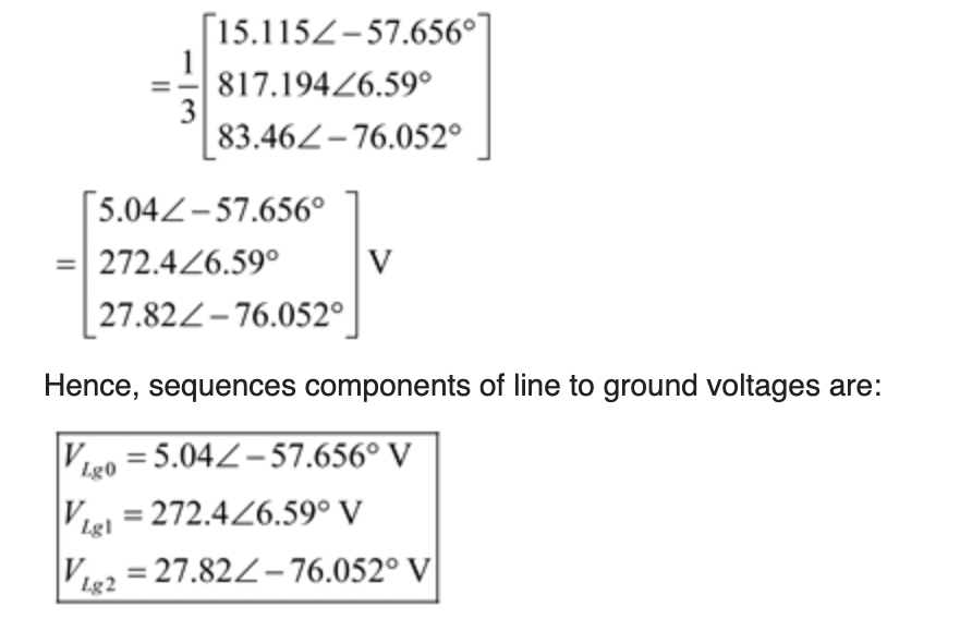 Solved Given the line-to-ground voltages | Chegg.com