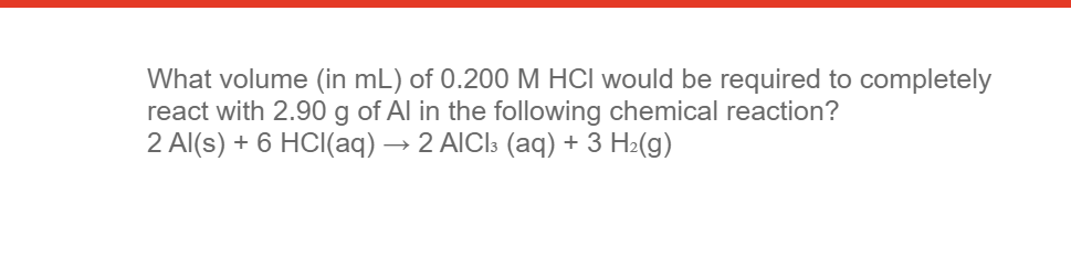 Solved What volume (in mL ) of 0.200MHCl would be required | Chegg.com